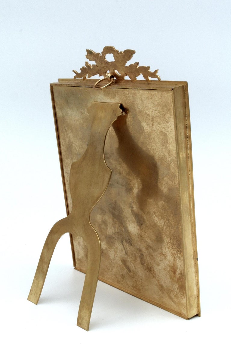 Gilded Brass and Blue Velvet Photo Frame at 1stDibs