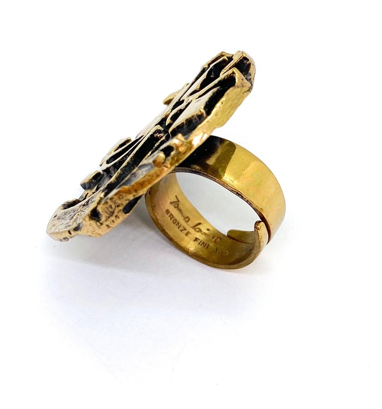 Gilded Brass Finland Jorma Laine Turun Hopea Three Rings For Sale at ...