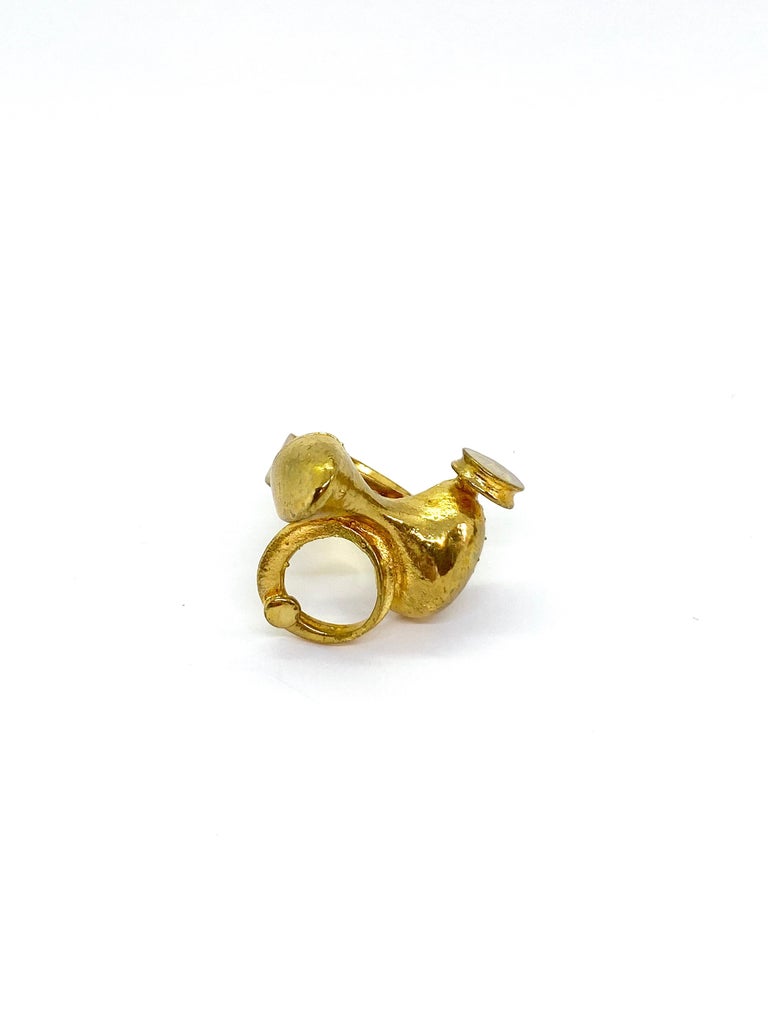 Gilded Brass Finland Jorma Laine Turun Hopea Three Rings For Sale at ...