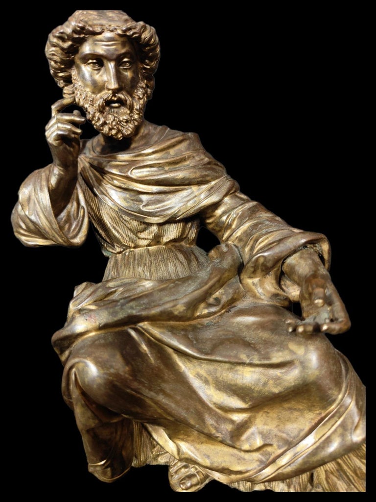 Gilded Bronze and Silver Figure 19th Century For Sale at 1stDibs