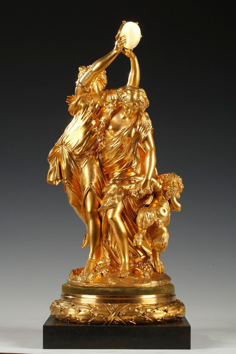 Gilded Bronze "Bacchanal" Group after Clodion, France, Circa 1880 For ...
