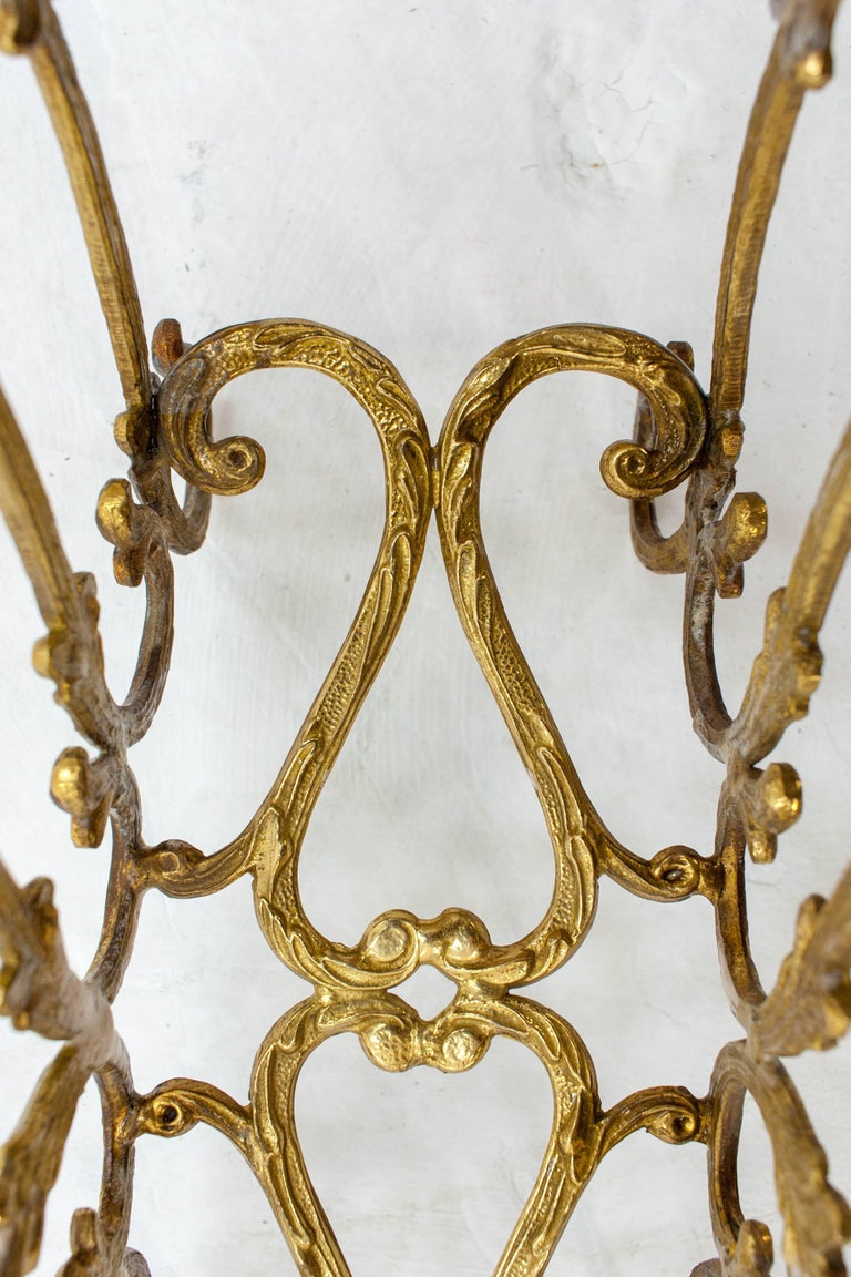 Gilded Copper Rococo Magazine Rack For Sale at 1stDibs