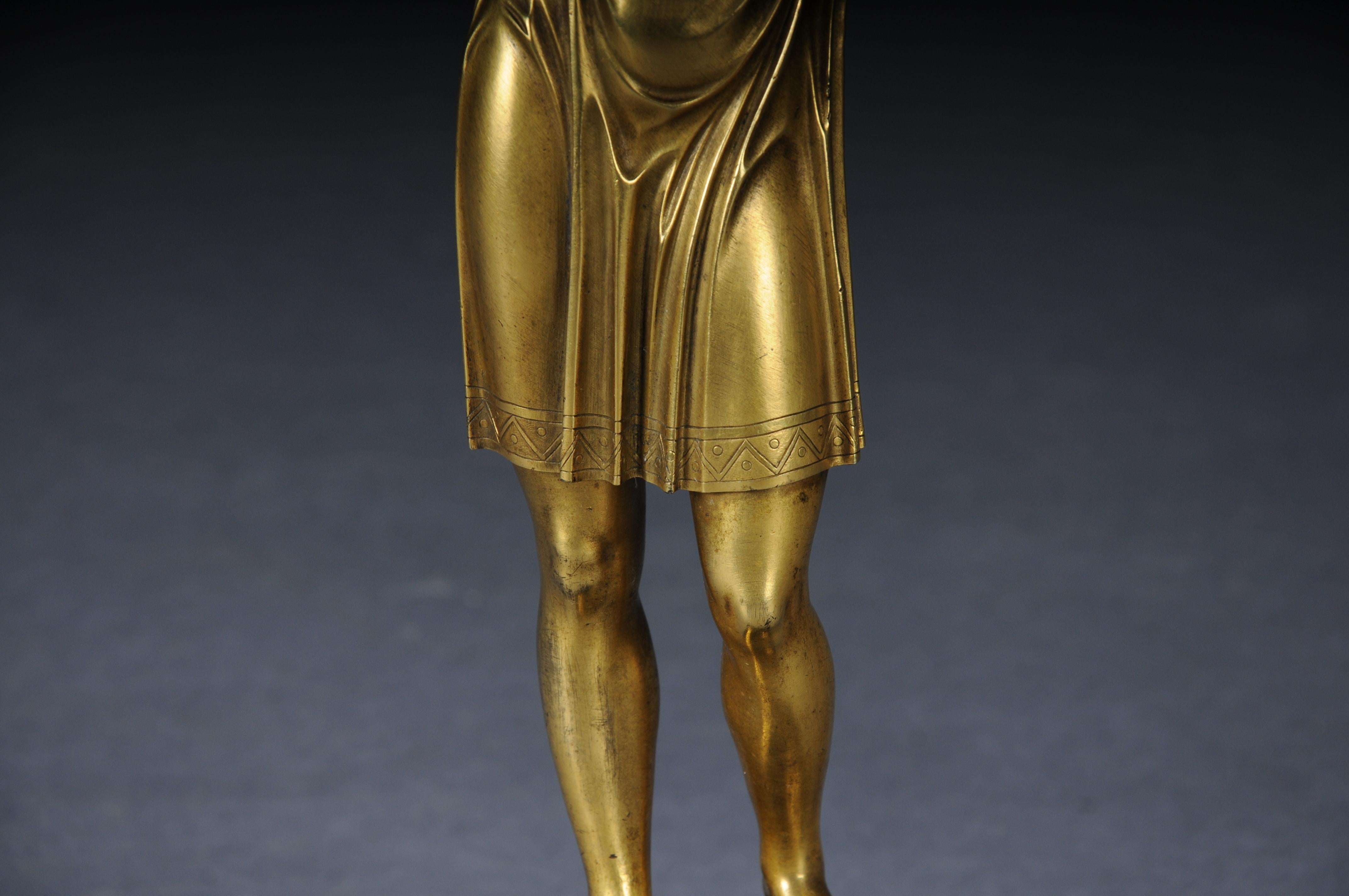 Gilded Empire bronze sculpture lyricist/thinker/poet around 1830 For ...