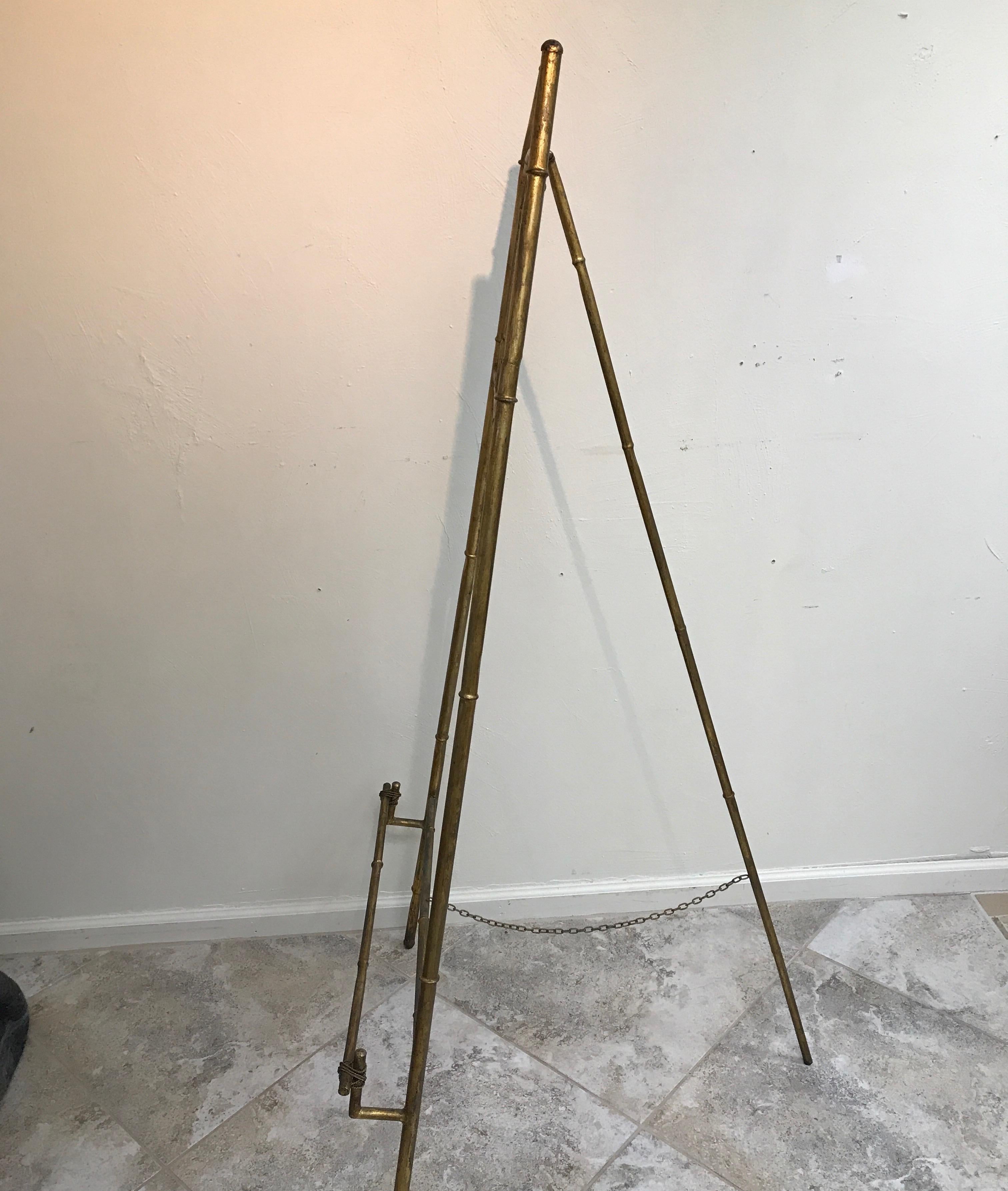 Gilded Italian Metal Easel at 1stDibs | metal easel for sale, vintage ...