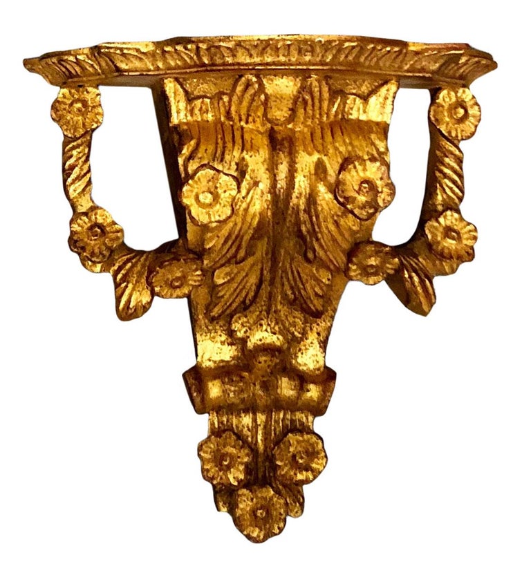 Gilded Mid Century Brackets For Sale at 1stDibs