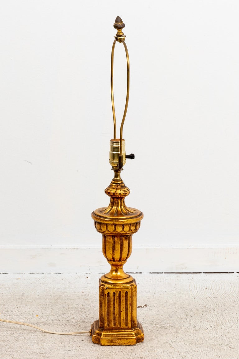 Gilded Pair Italian Lamps For Sale at 1stDibs
