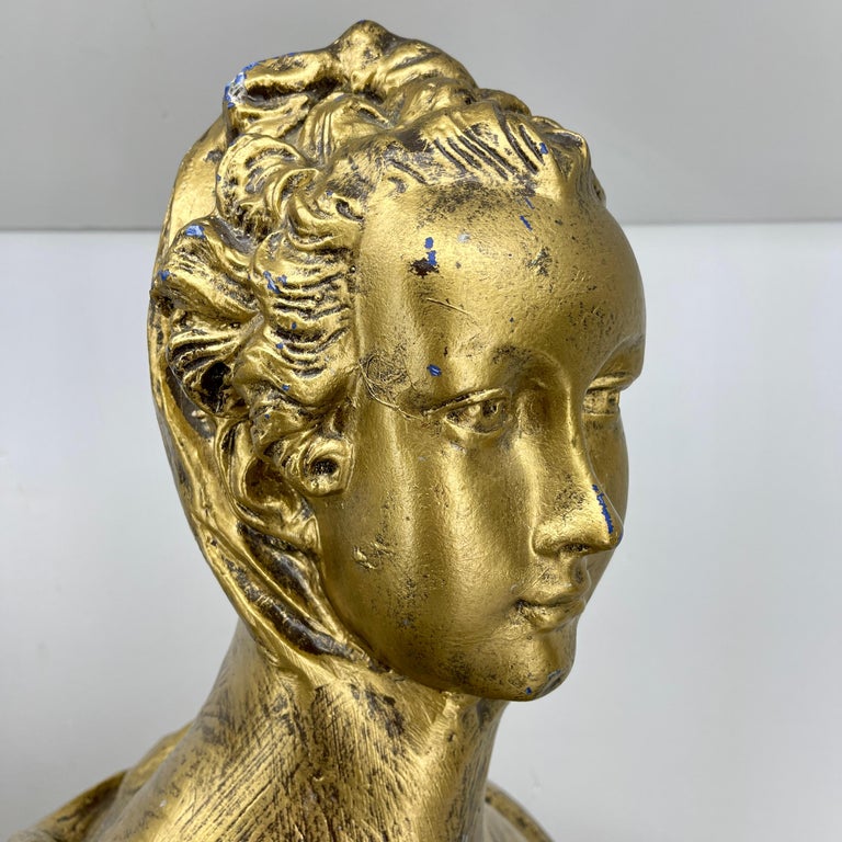 Gilded Rococo Madame de Pompadour Sphinx Statue, Louis XV Style For ...