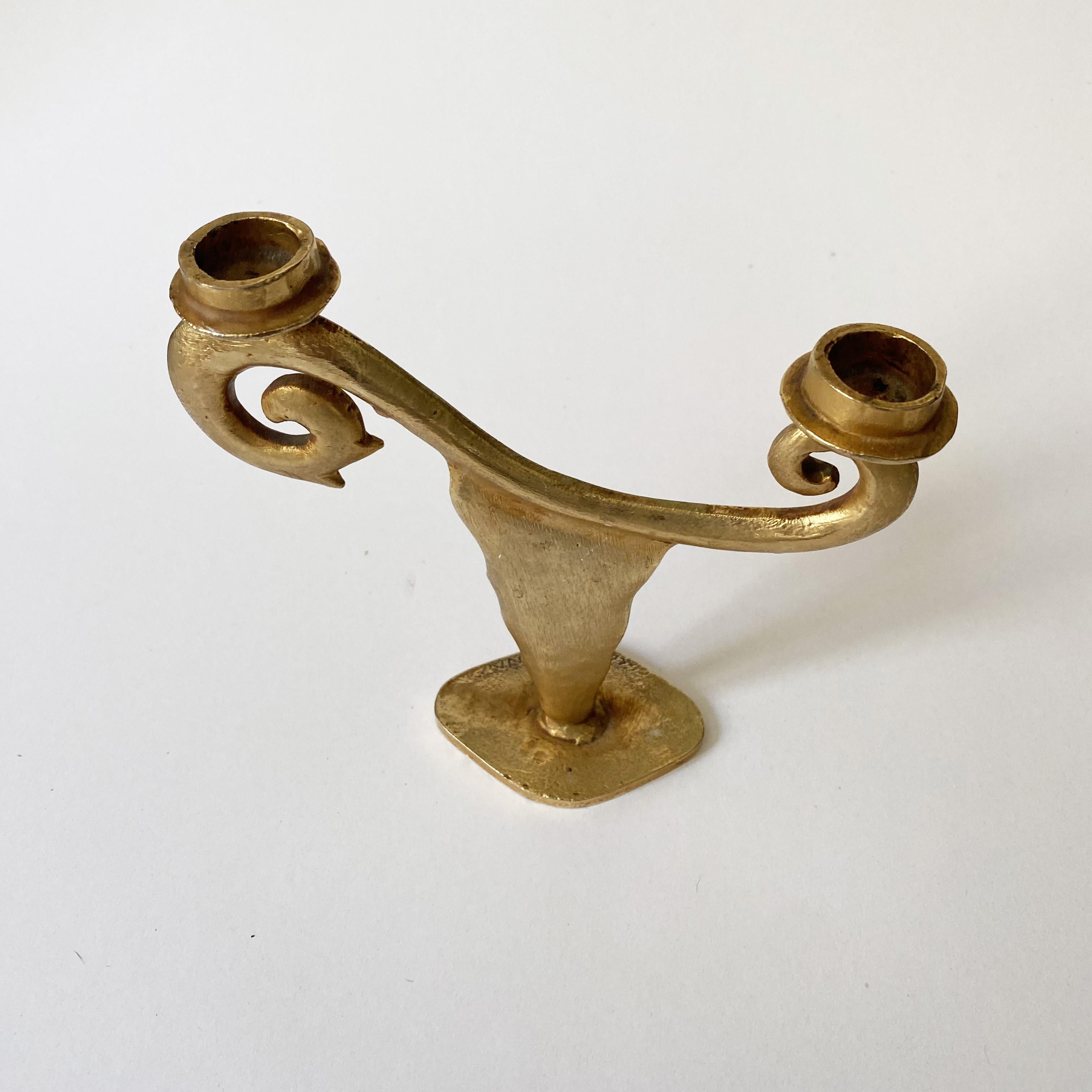 Gilded Sculptural Candlestick by Pierre Casenove for Fondica, 1990s ...
