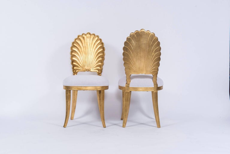 Gilded Shell Grotto Chair at 1stDibs