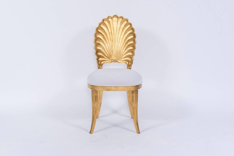 Gilded Shell Grotto Chair at 1stDibs