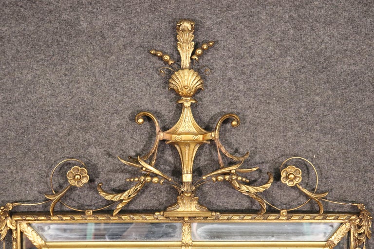 Gilded Vintage Federal Style Mirror with Elaborate Decoration For Sale ...