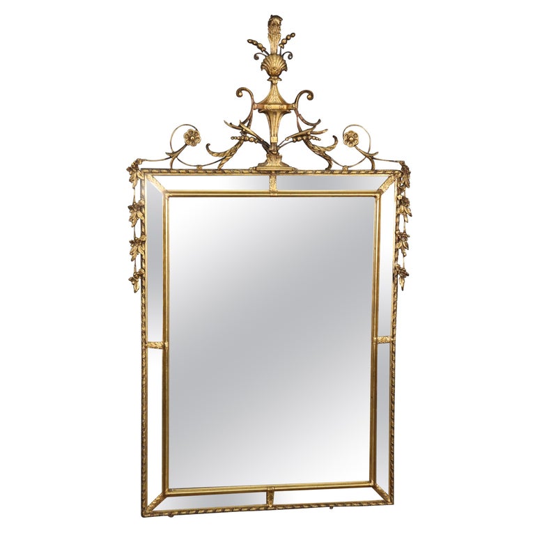 Gilded Vintage Federal Style Mirror with Elaborate Decoration For Sale ...