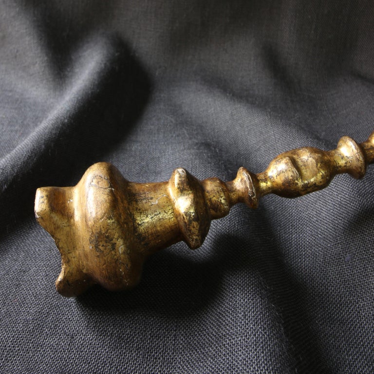 Gilded Wood Candle Spike, Italy, 18th Century at 1stDibs