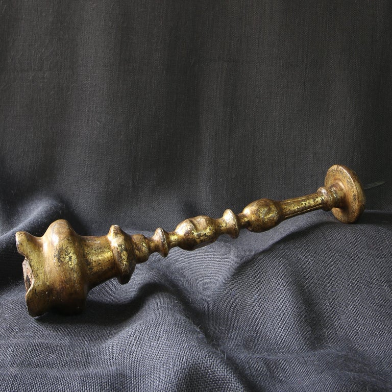 Gilded Wood Candle Spike, Italy, 18th Century at 1stDibs