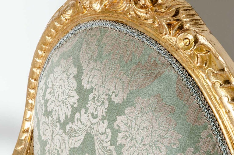 Gilded Wood French Pair of Victorian Style Chairs at 1stDibs