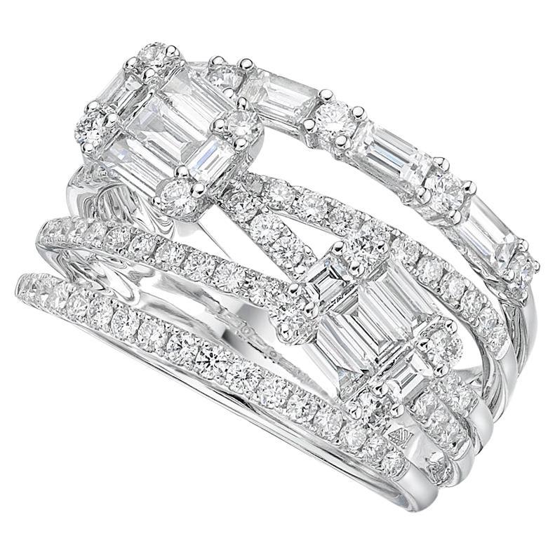 GILIN 18K White Gold Diamond Ring with Tanzanite For Sale at 1stDibs