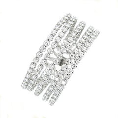GILIN Freshwater Pearl Diamond Bangle For Sale at 1stDibs