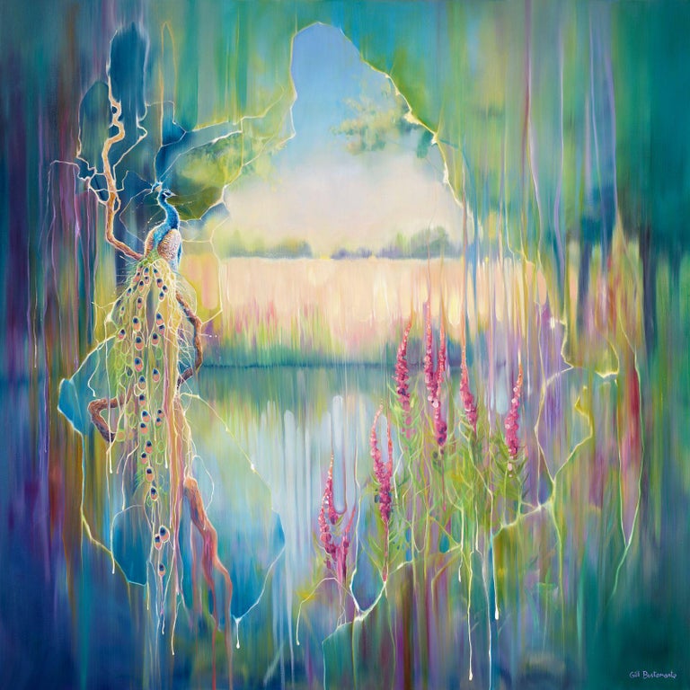 Gill Bustamante - The Peacocks Secret, Painting, Oil on Canvas For Sale ...