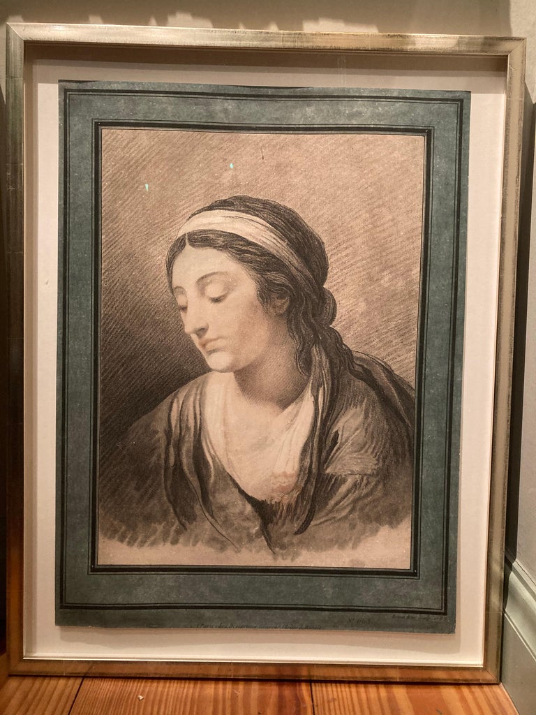 Gilles Demarteau - Pair of Portraits, Two Ladies, Head of a Young Woman, Demarteau, French ...