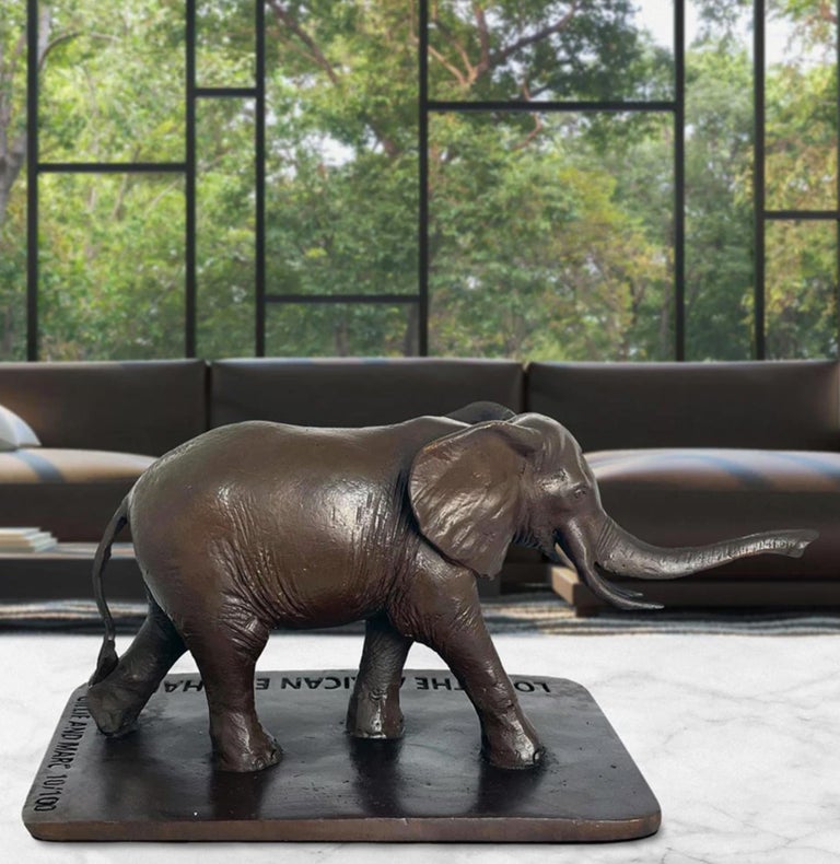 Gillie and Marc Schattner - Authentic Bronze Love the African Elephant ...