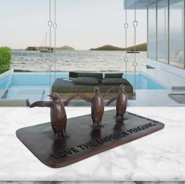Gillie and Marc Schattner - Authentic Bronze Love the Emperor Penguins ...