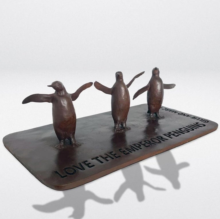 Gillie and Marc Schattner - Authentic Bronze Love the Emperor Penguins ...