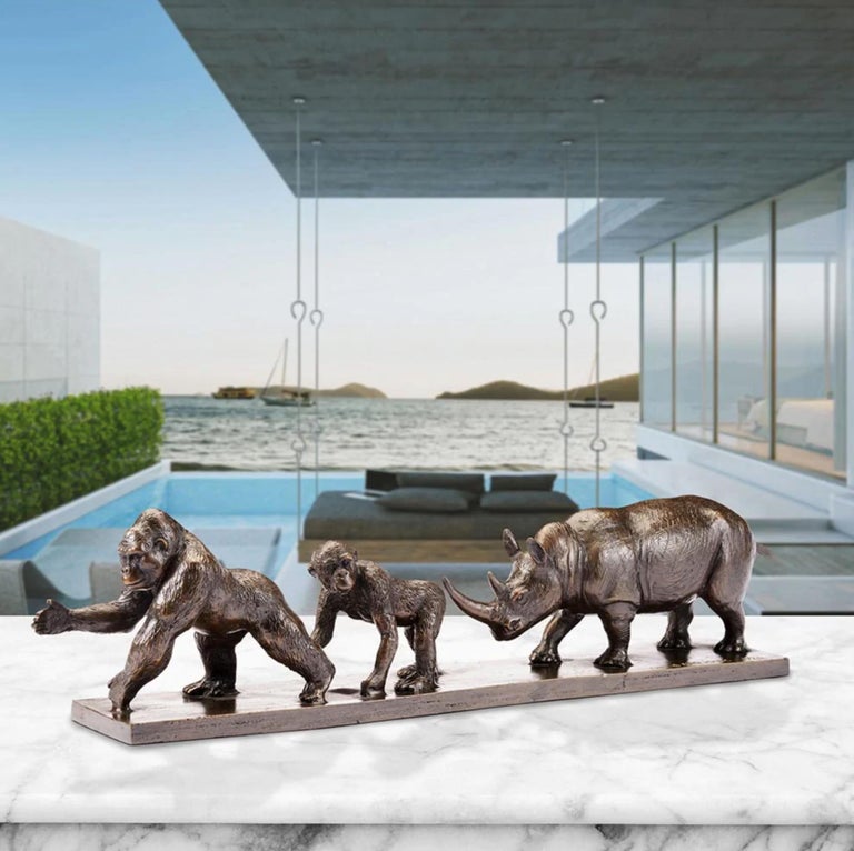 Gillie and Marc Schattner - Authentic Bronze Love The Gorilla, Chimp ...