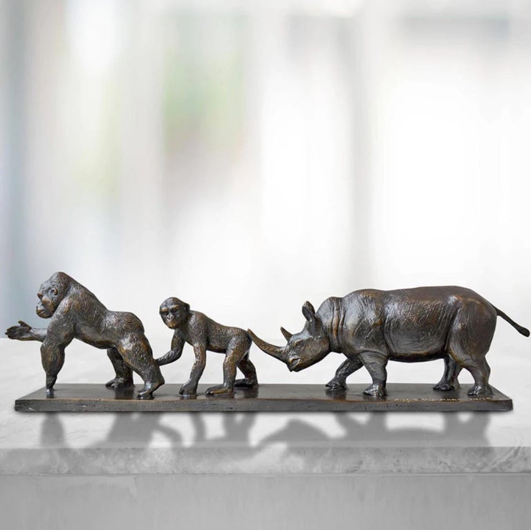 Gillie and Marc Schattner - Authentic Bronze Love The Gorilla, Chimp ...