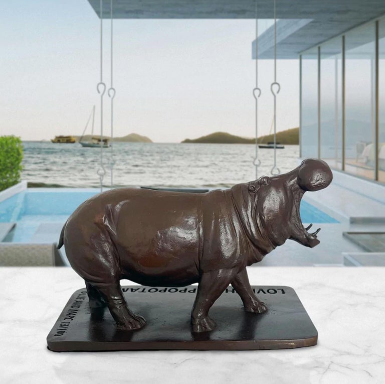 Gillie and Marc Schattner - Authentic Bronze Love the Hippopotamus ...