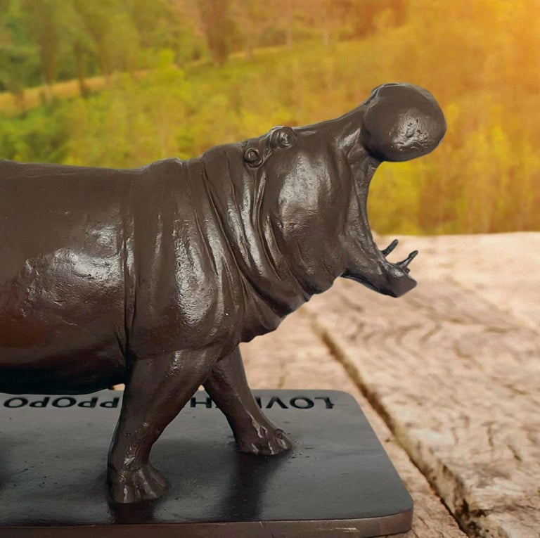 Gillie and Marc Schattner - Authentic Bronze Love the Hippopotamus ...