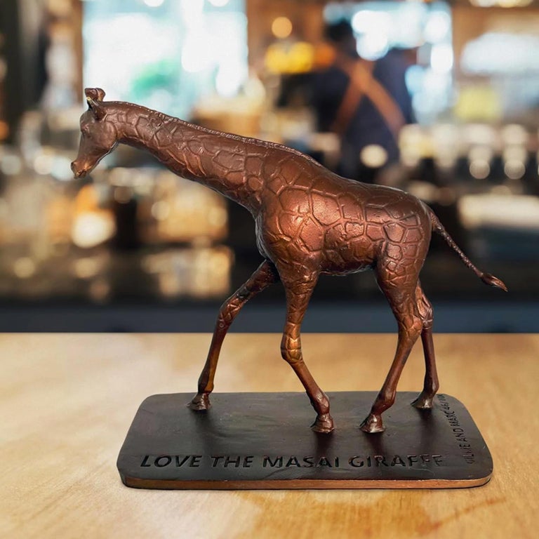 Gillie and Marc Schattner - Authentic Bronze Love the Masai Giraffe ...