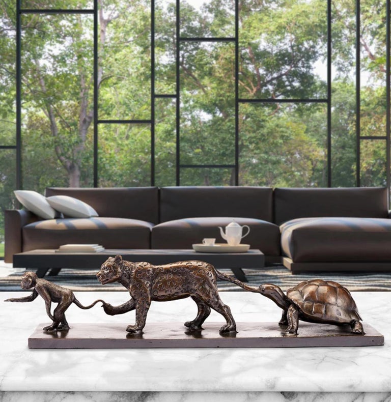 Gillie and Marc Schattner - Authentic Bronze Love The Monkey, Jaguar ...