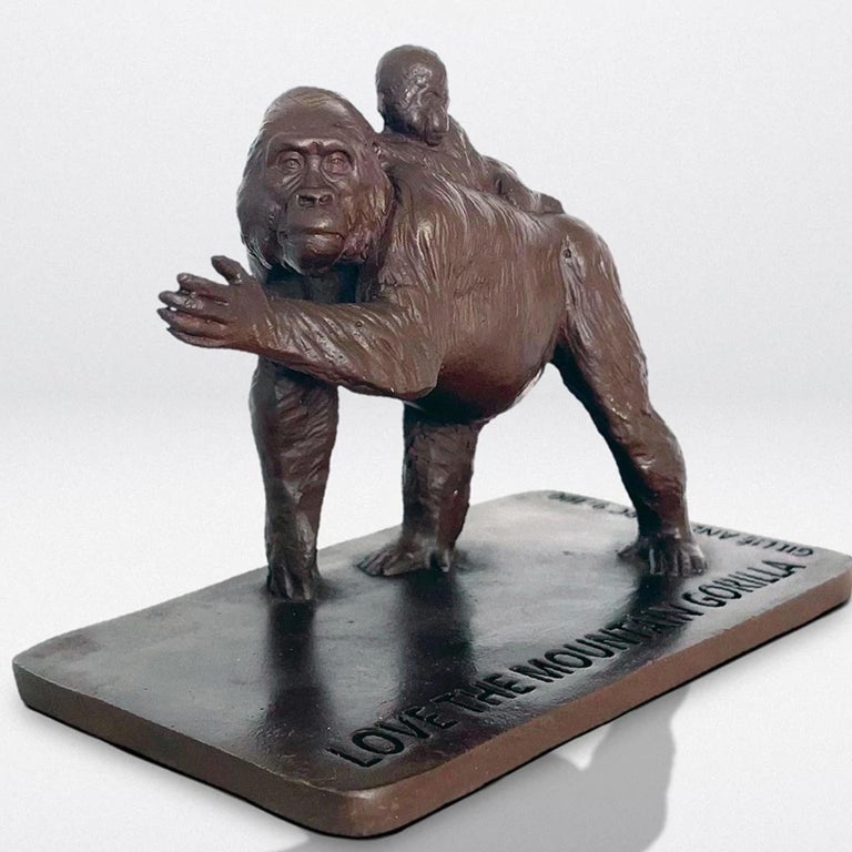 Gillie and Marc Schattner - Authentic Bronze Love the Mountain Gorilla ...
