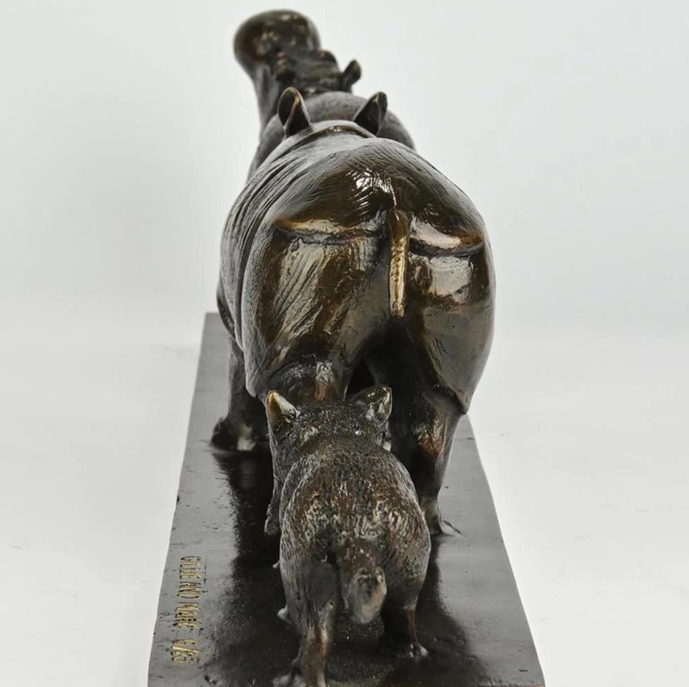 Gillie and Marc Schattner - Authentic Bronze Love The Hippo, Rhino ...