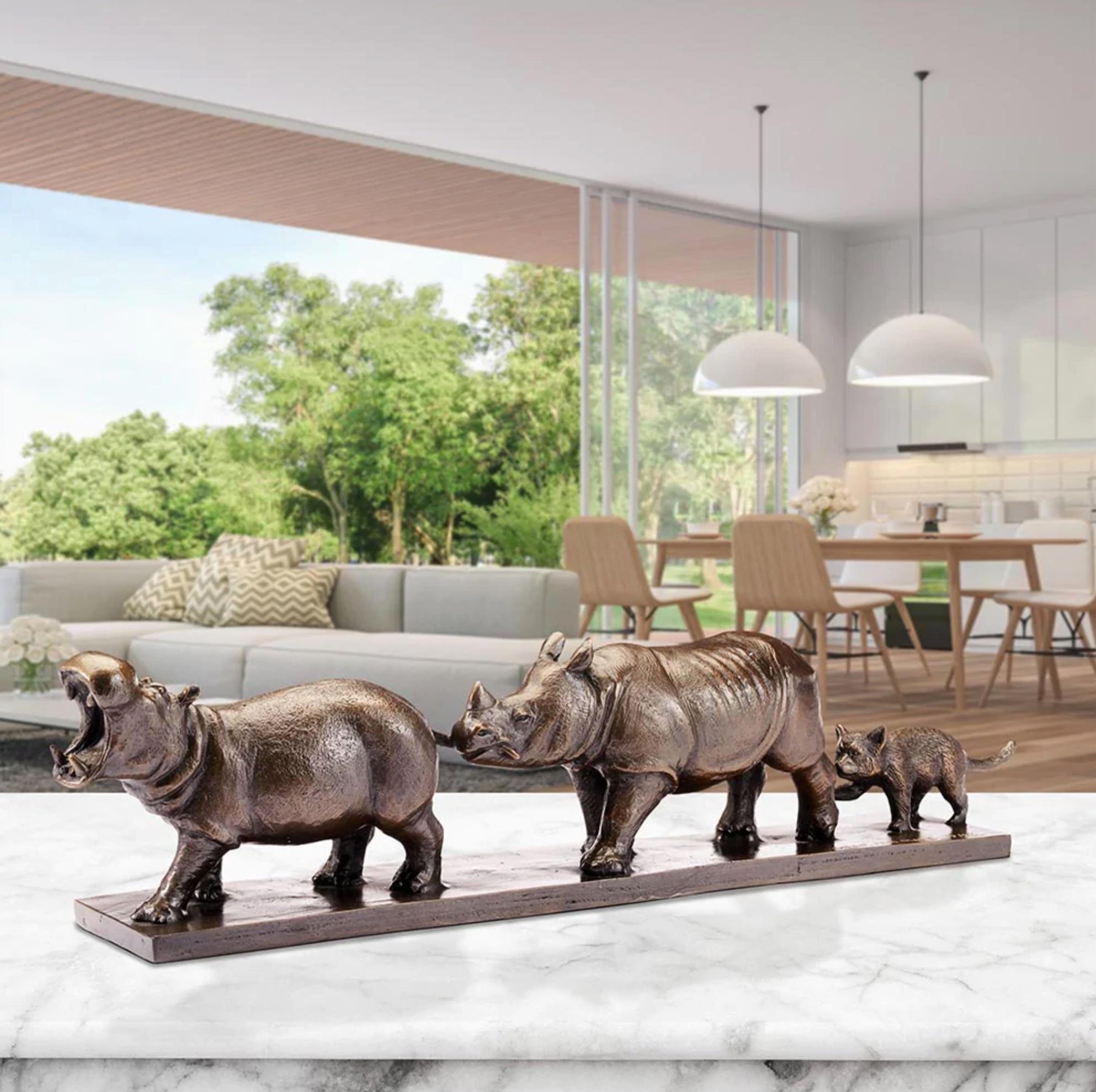 Gillie and Marc Schattner - Authentic Bronze Love the Hippopotamus ...