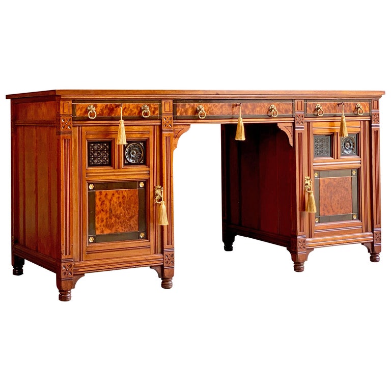 Gillows Desk Gothic Style Antique Victorian 19th Century, circa 1870 at ...