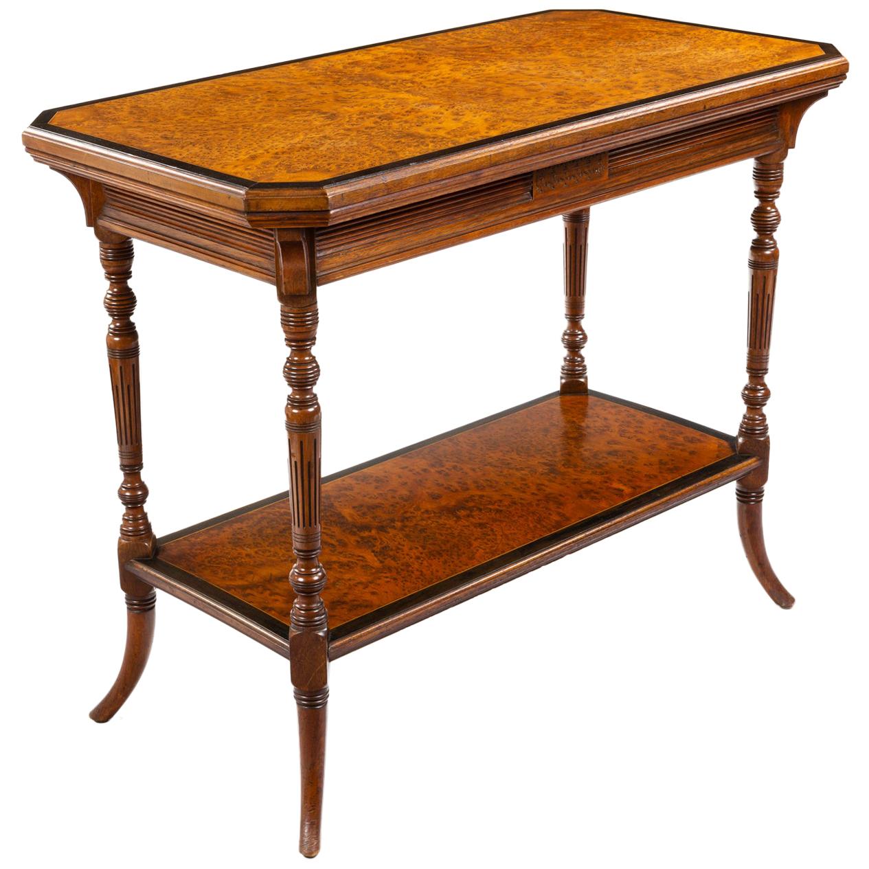 Gillows Gilt Bronze-Mounted Inlaid Table For Sale at 1stDibs