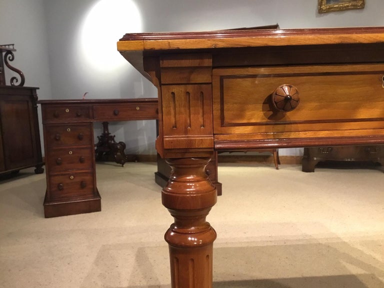 Gillows Satinwood and Purple Heart Victorian Period Writing Table at ...