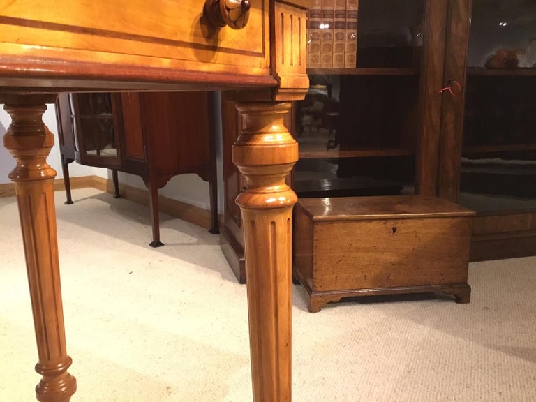 Gillows Satinwood and Purple Heart Victorian Period Writing Table at ...