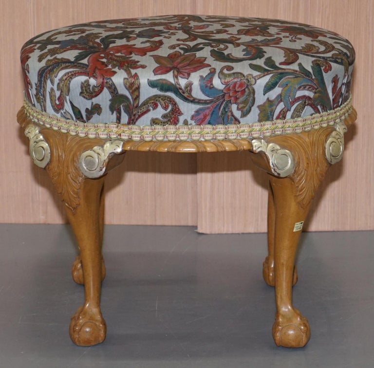 Gillows Vintage Dressing Table and Stool Ornate Claw and Ball Feet Part ...