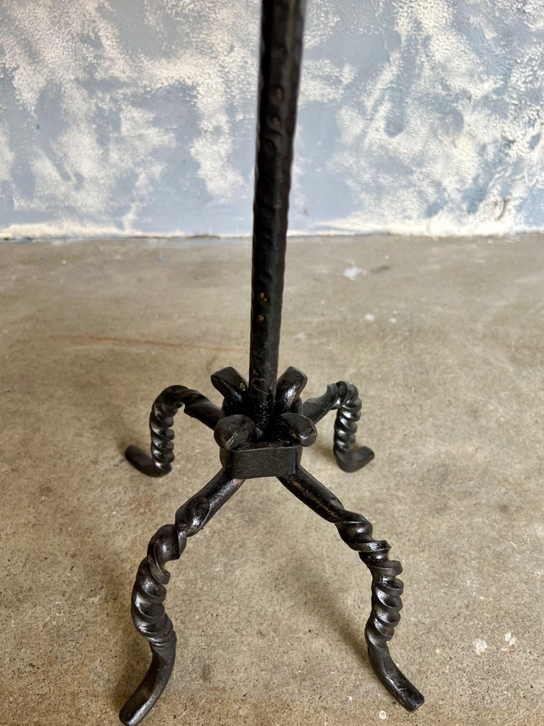 Gilt and Black Metal Drinks Table with Twisted Legs For Sale at 1stDibs