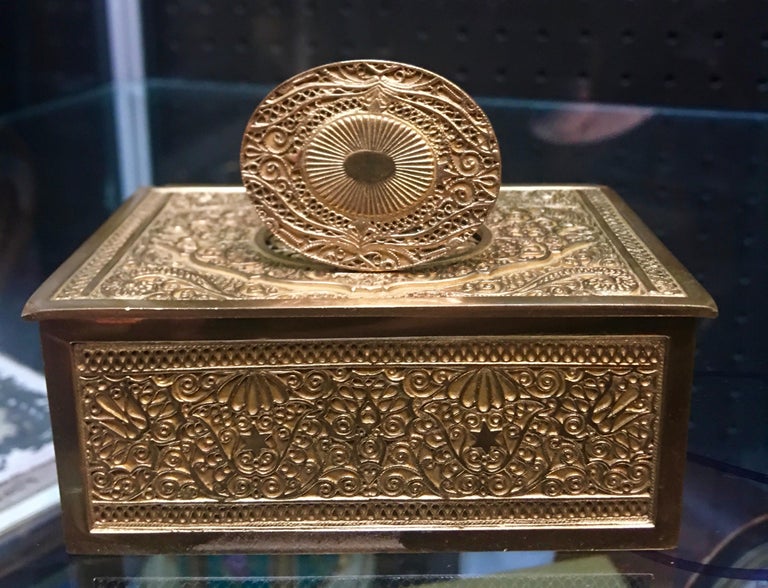 Late 19th Century Gilt and Bronze Tweeting Automaton Music Bird Box at ...