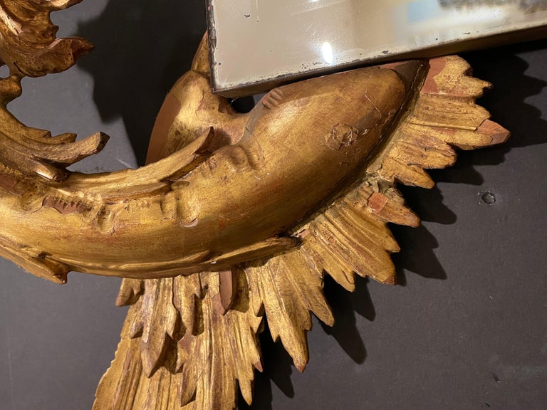 Gilt and Carved Dragon Form 19th Century Mirror For Sale at 1stDibs