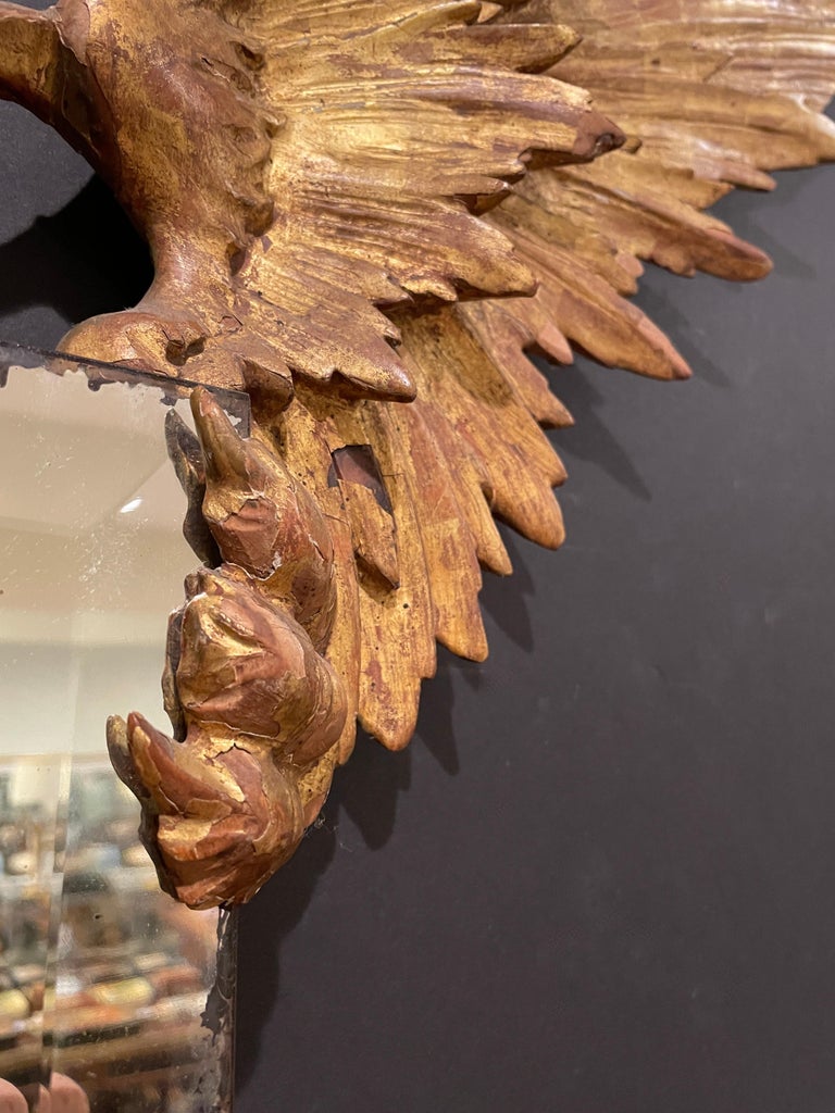 Gilt and Carved Dragon Form 19th Century Mirror For Sale at 1stDibs