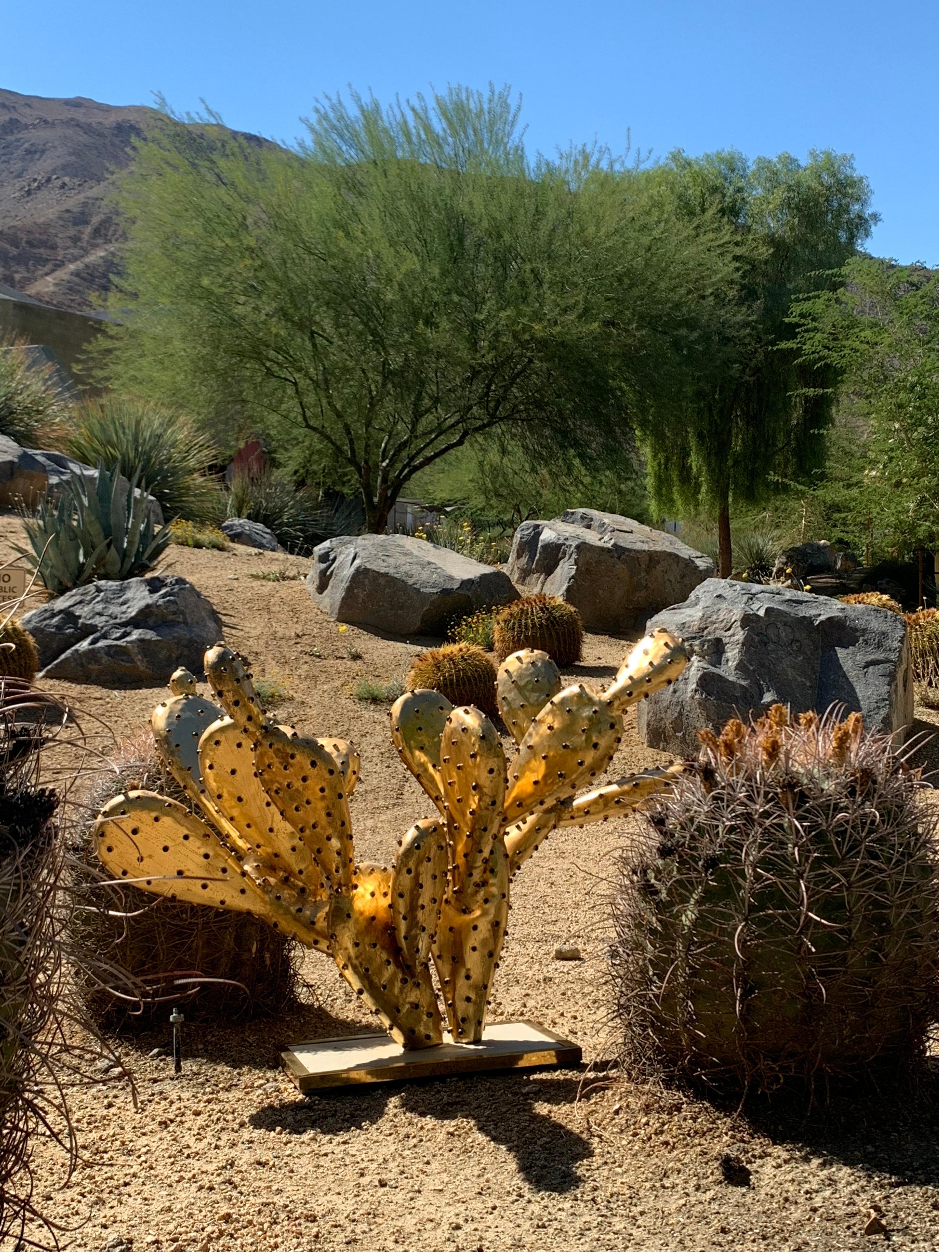 Gilt Brass Cactus Coffee Table "Amalfi" by Alain Chervet at 1stDibs