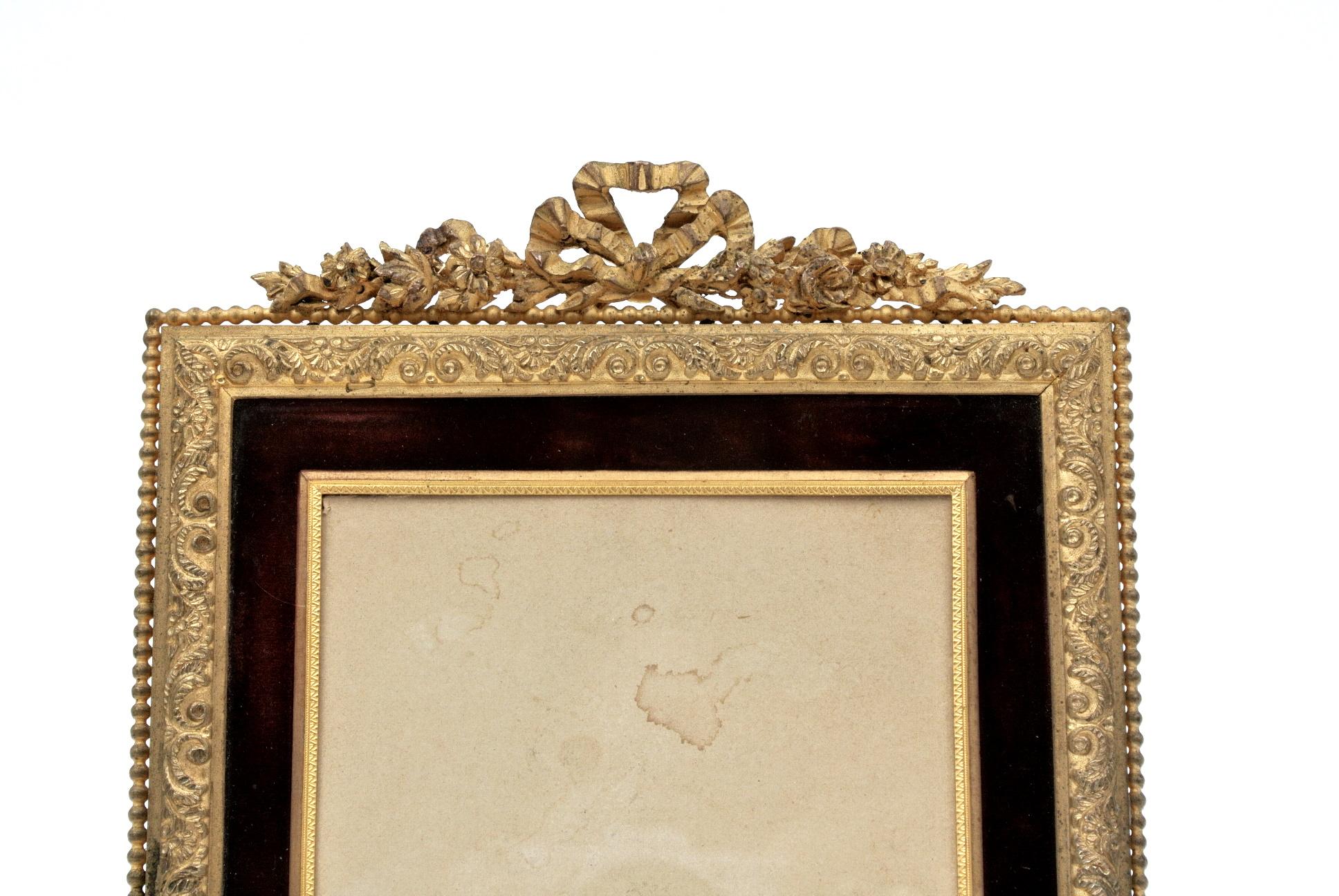 Gilt Bronze and Burgundy Velvet Photo Frame at 1stDibs | burgundy photo ...