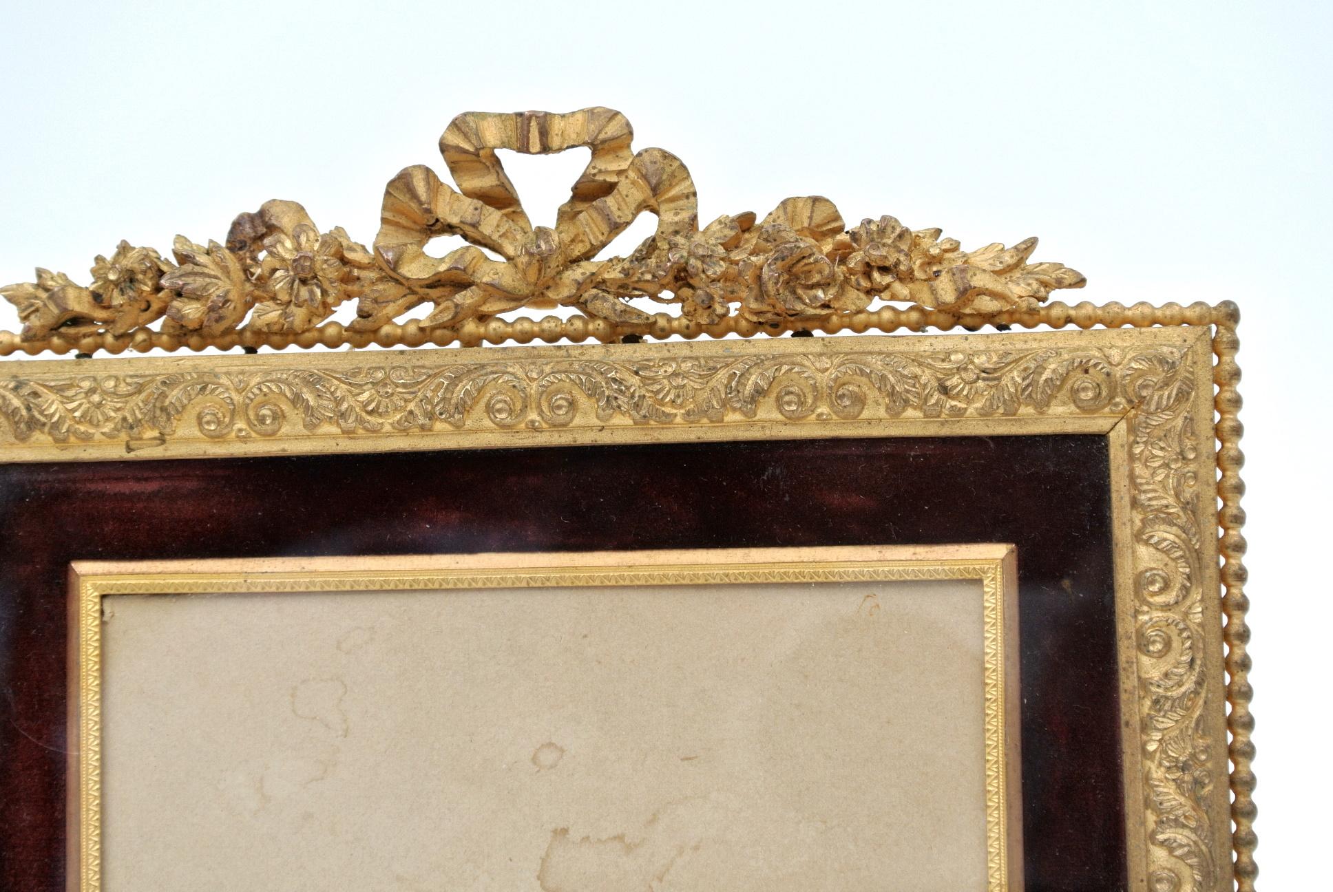 Gilt Bronze and Burgundy Velvet Photo Frame at 1stDibs | burgundy photo ...