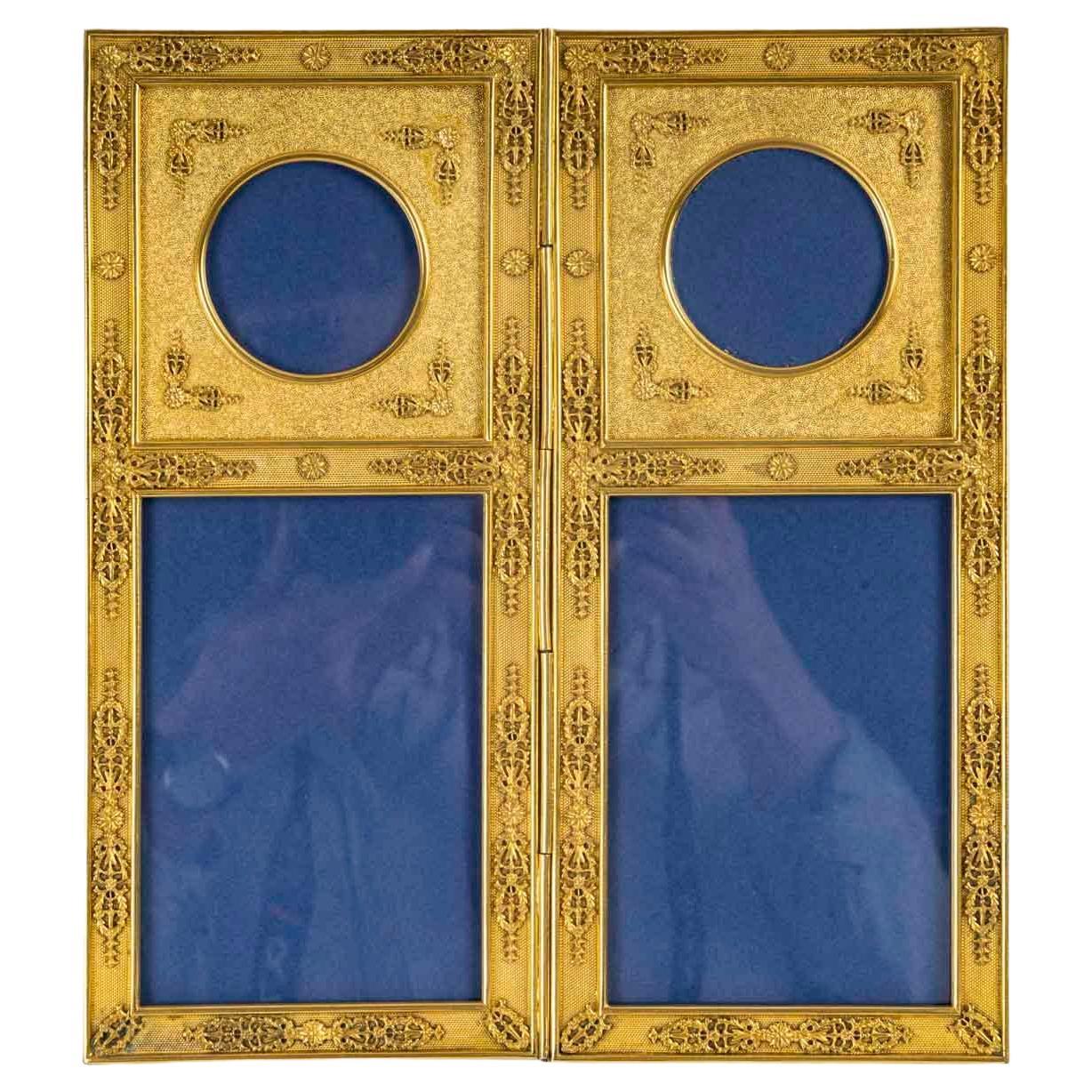 19th century Napoleon III Period Gilded Brass Picture Frame For Sale at ...