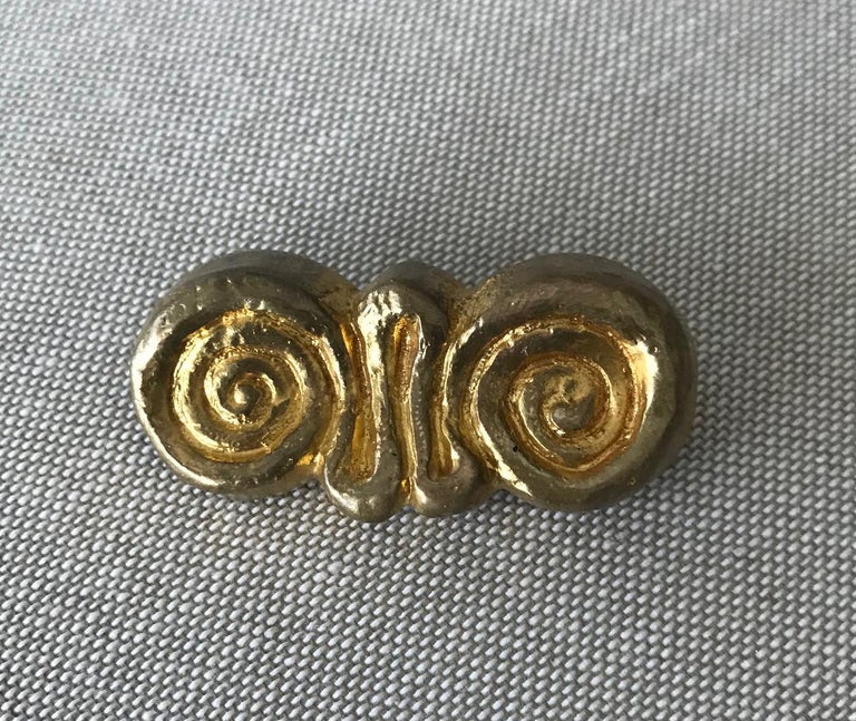 Gilt Bronze Brooch by Line Vautrin at 1stDibs