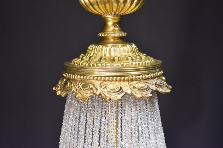 Gilt Bronze and Crystal "Basket" Chandelier For Sale at 1stDibs